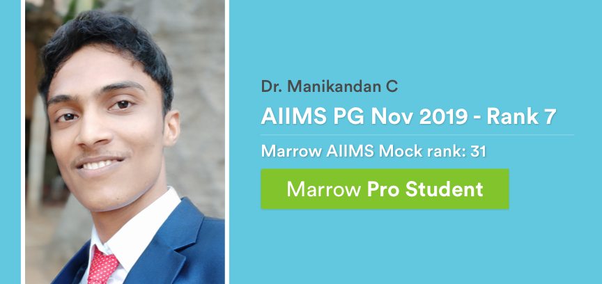 Dr Manikandan C, AIIMS PG Nov Rank 7 and Marrow Pro student, talks ...