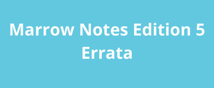 Updated Topics in Marrow Notes Edition 5 - Marrow